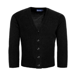 Plain Black Knitted Cardigan