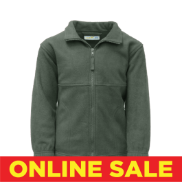 Plain Grey Full Zip Fleece Jacket