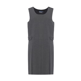 Plain Grey Junior Pinafore Dress
